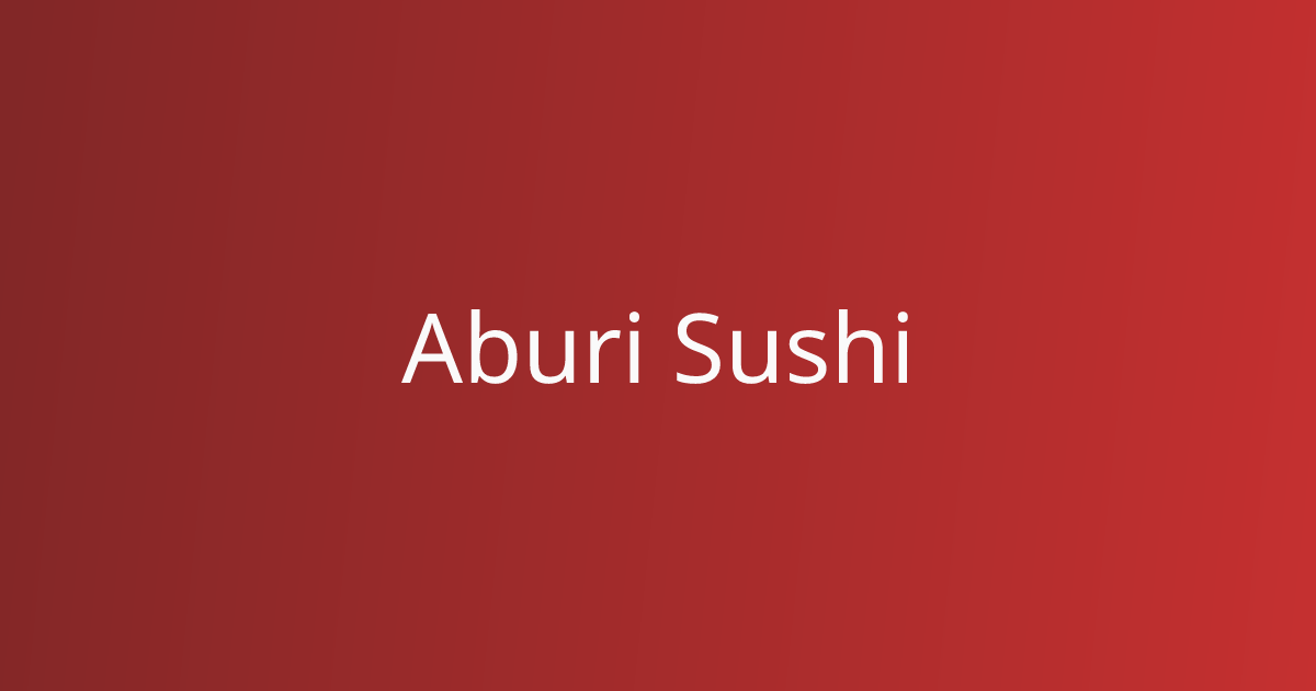 Order Authentic Japanese Online | Aburi Sushi - Pickup or Delivery ...